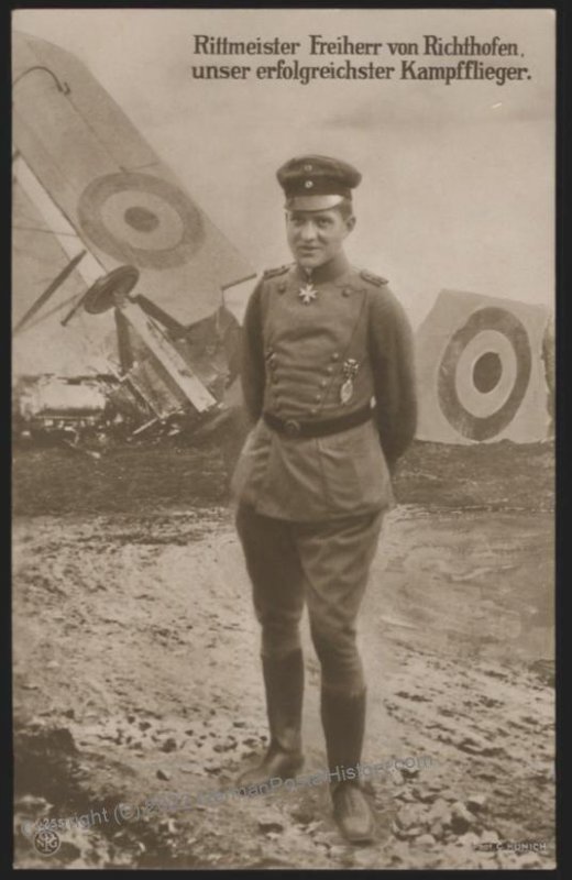 Germany WWI Red Baron Freiherr Manfred von Richthofen NPG6255 RPPC ...