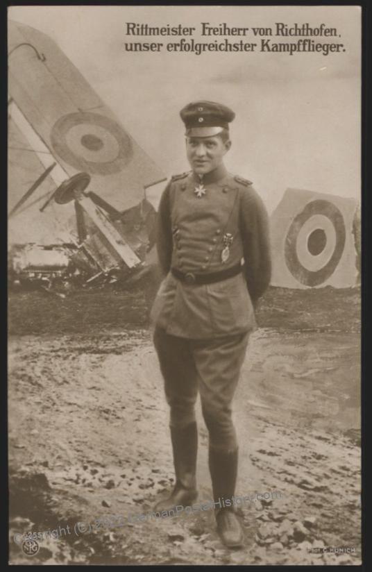 Germany WWI Red Baron Freiherr Manfred von Richthofen NPG6255 RPPC ...