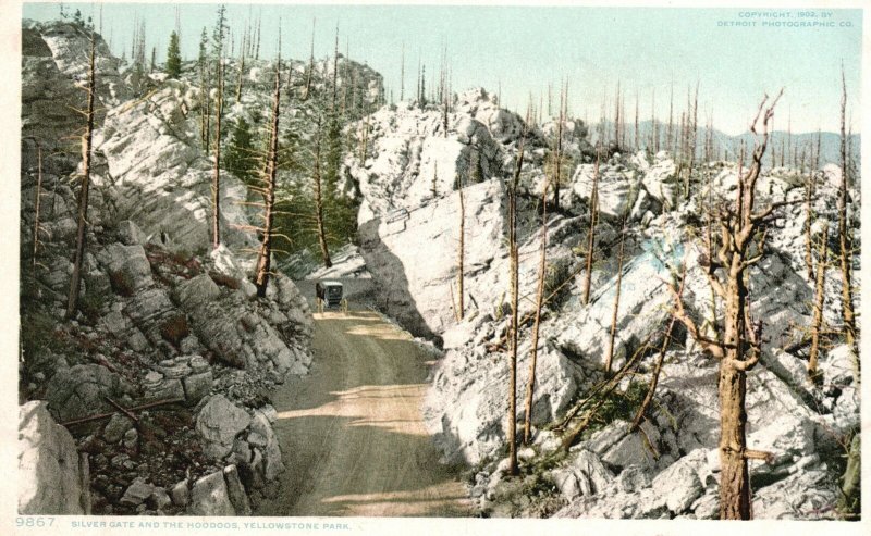 Vintage Postcard Silver Gate And The Hancock Yellowstone National Park ...
