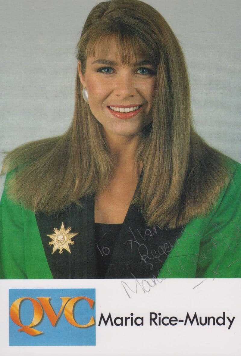 Maria Rice Mundy QVC Shopping Presenter Hand Signed Cast Card Photo ...