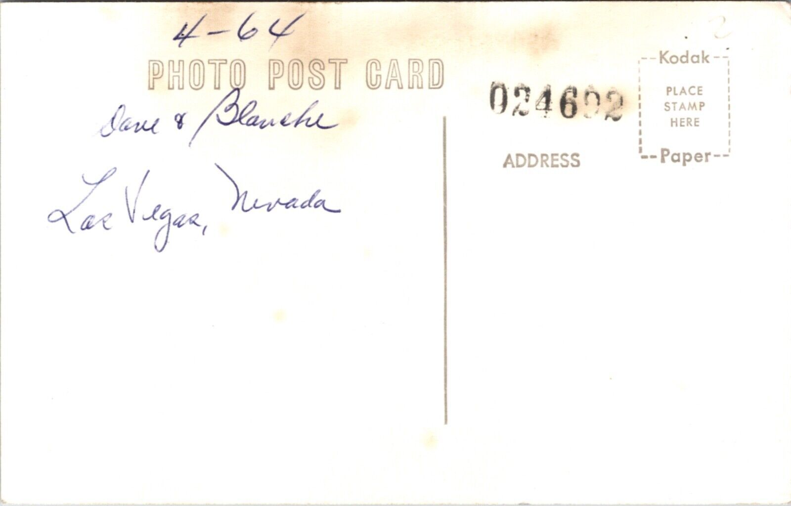 April 1964 Real Photo Postcard Couple at Diamond Jim's Nevada Club in ...