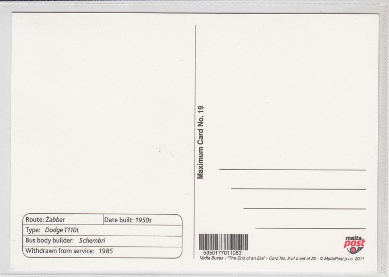 Maxi Card Malta Buses Bus - The end of an Era - Dodge T110L | Topics ...