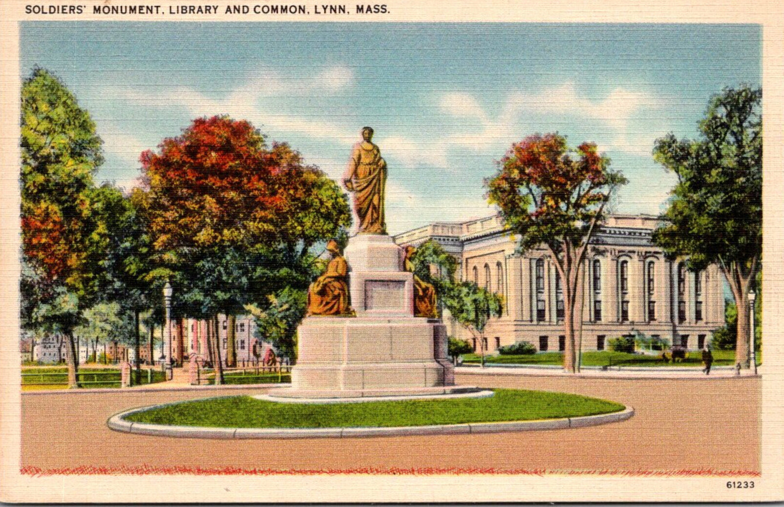 Massachusetts Lynn Library and Common Soldiers' Monument | United ...