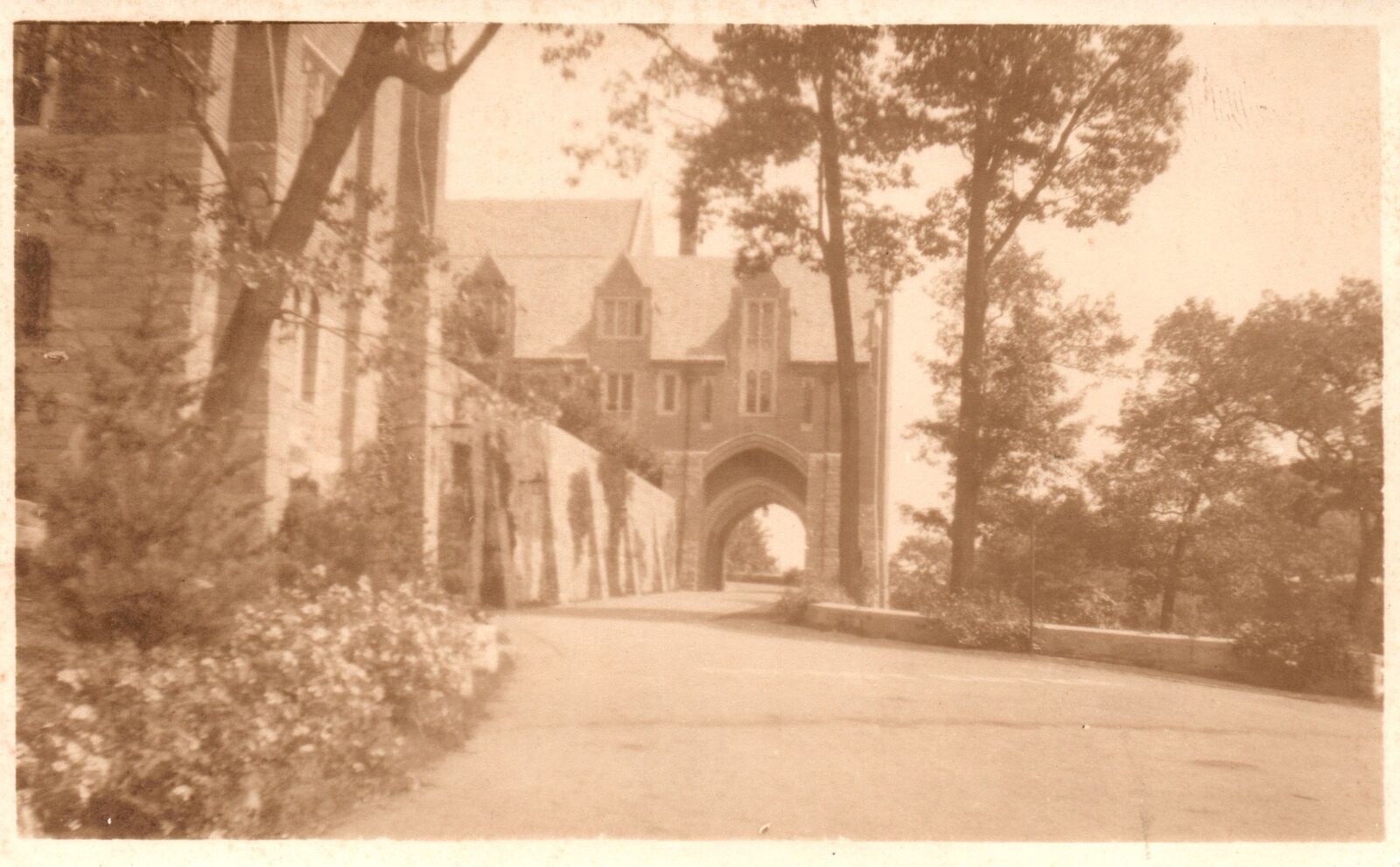 Vintage Postcard Real Photo Old House Entrance Building Pathway RPPC ...