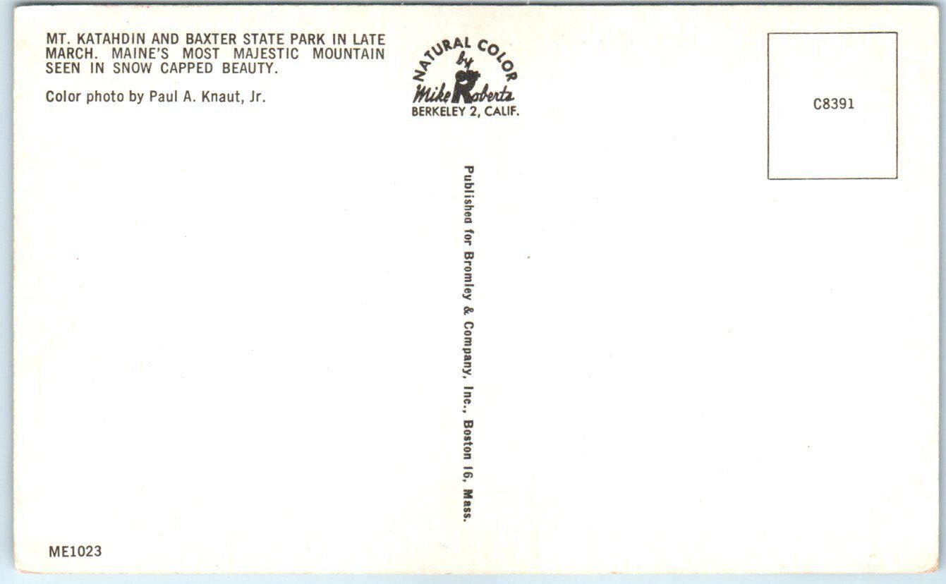 Postcard - Mount Katahdin And Baxter State Park - Maine | United States ...