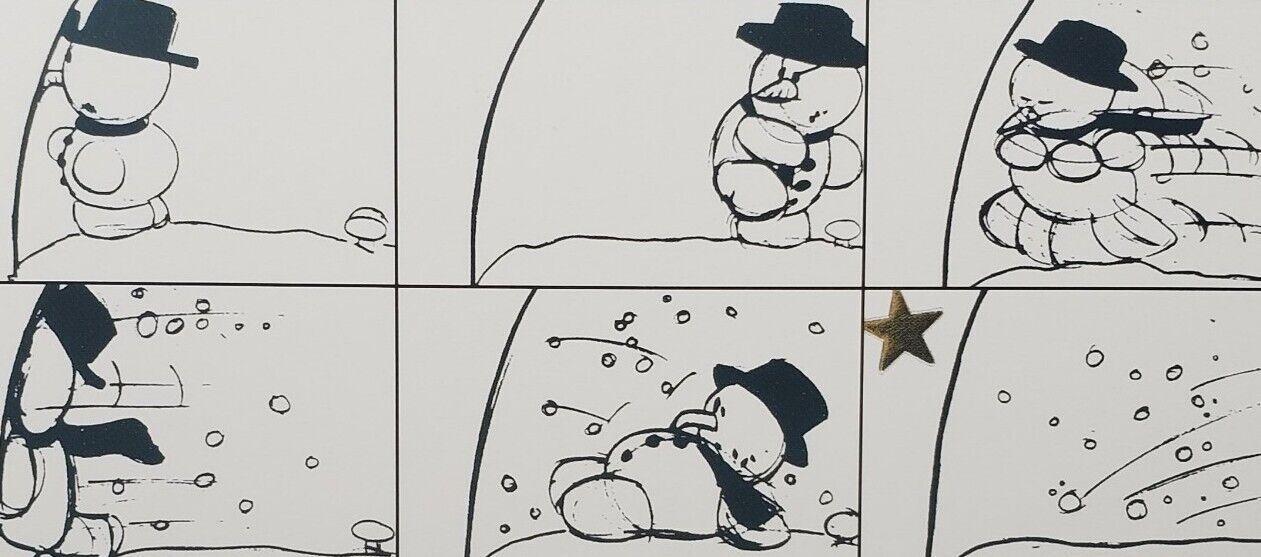 Snowmen Knick Knack Storyboard Art by John Lasseter Pixar Postcard ... Snowmen Knick Knack Storyboard Art by John Lasseter Pixar Postcard ...