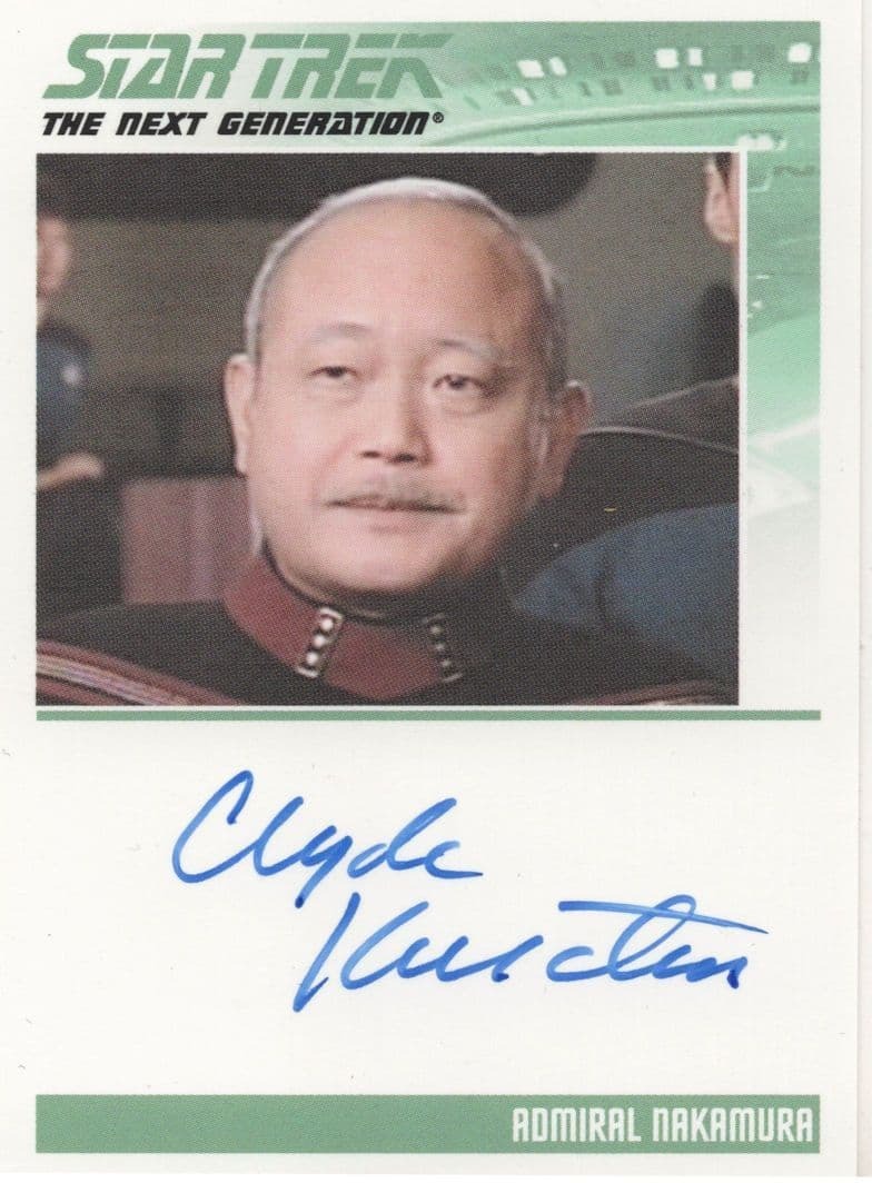 Clyde Kusatsu Star Trek Admiral Nakamura Hand Signed Autograph Card ...