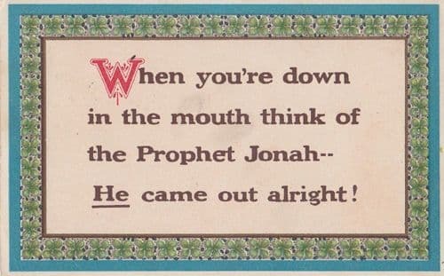 Prophet Jonah Down In The Mouth Poetry Poem Songcard Postcard | Topics ...