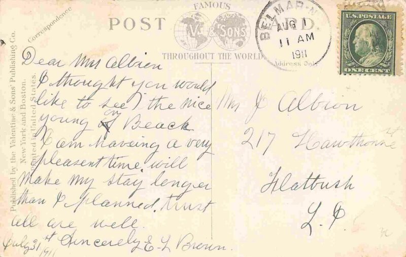 Human Pyramid Beach Crowd Asbury Park New Jersey 1911 postcard | Europe ...