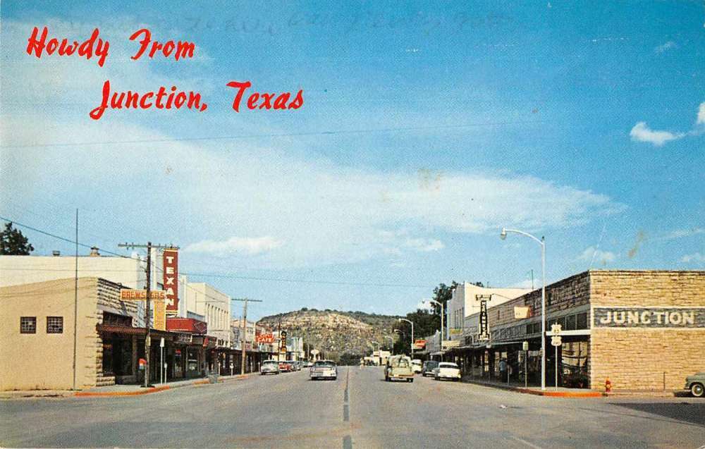 Junction Texas Greetings Street Scene Vintage Postcard AA7086 | United ...