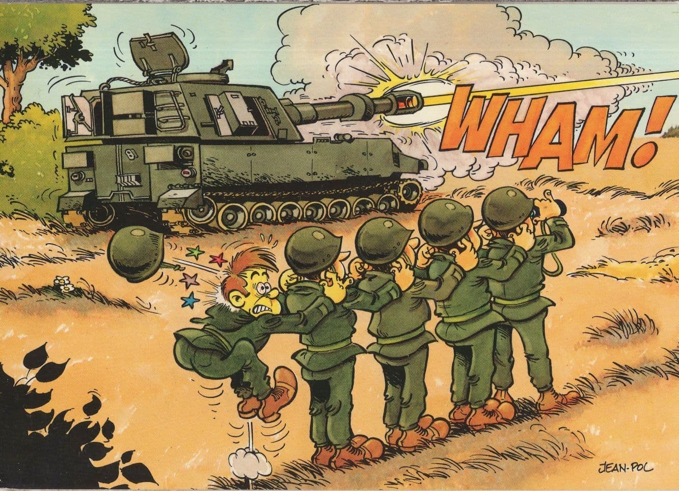 Soldier Farting In Military Procession By Tank Comic Humour Postcard ...
