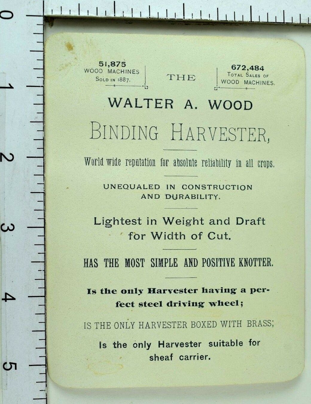 1870's-80's Lovely Girl Beach Walter A Wood Brass Boxed Harvester Trade ...