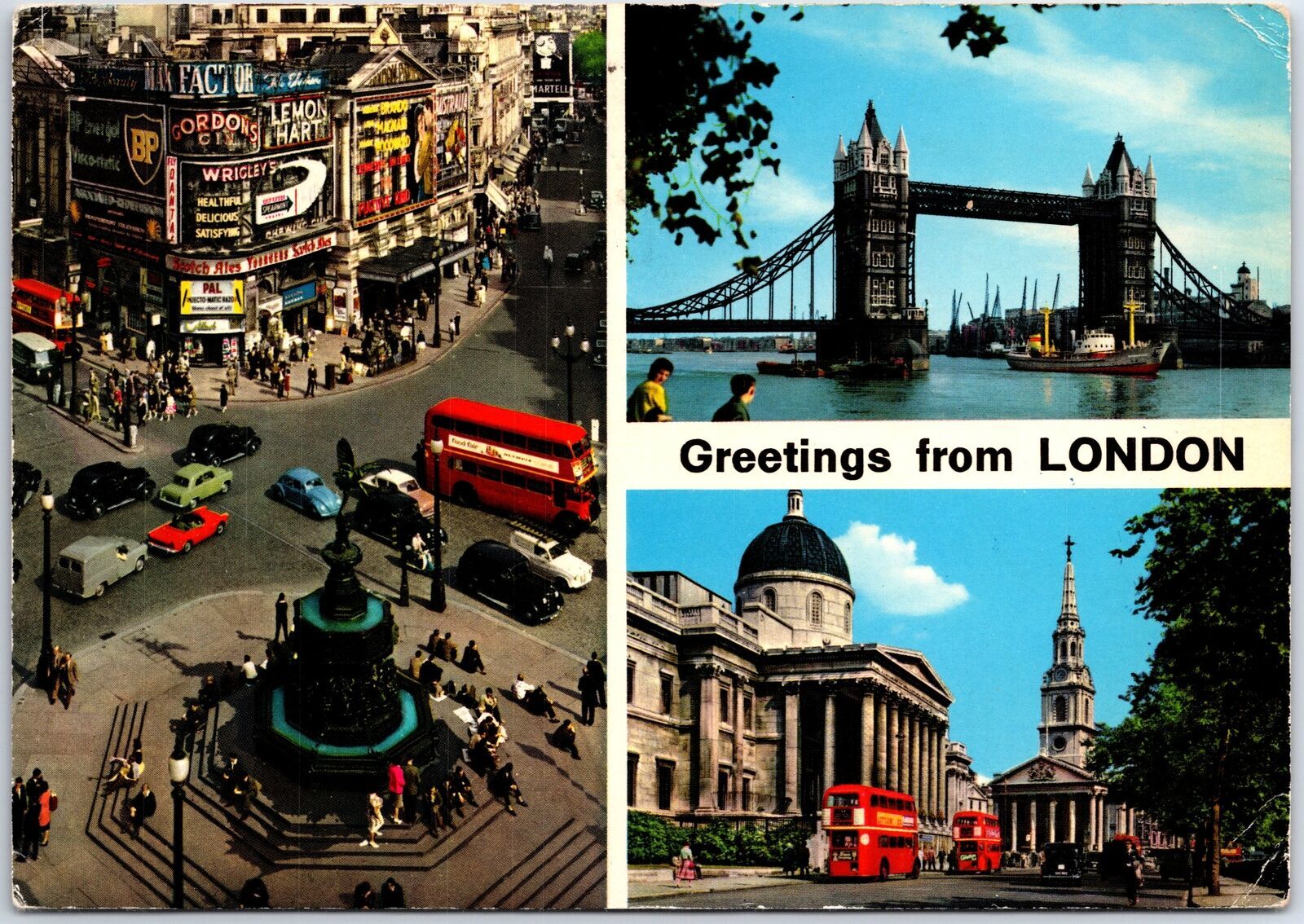 Vintage Continental Sized Postcard 1963 Scenics From London UK Nice ...