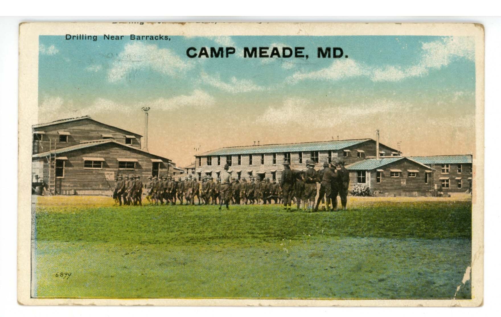 Military - US Army. Drilling Near Barracks at Camp Meade, MD (creases ...