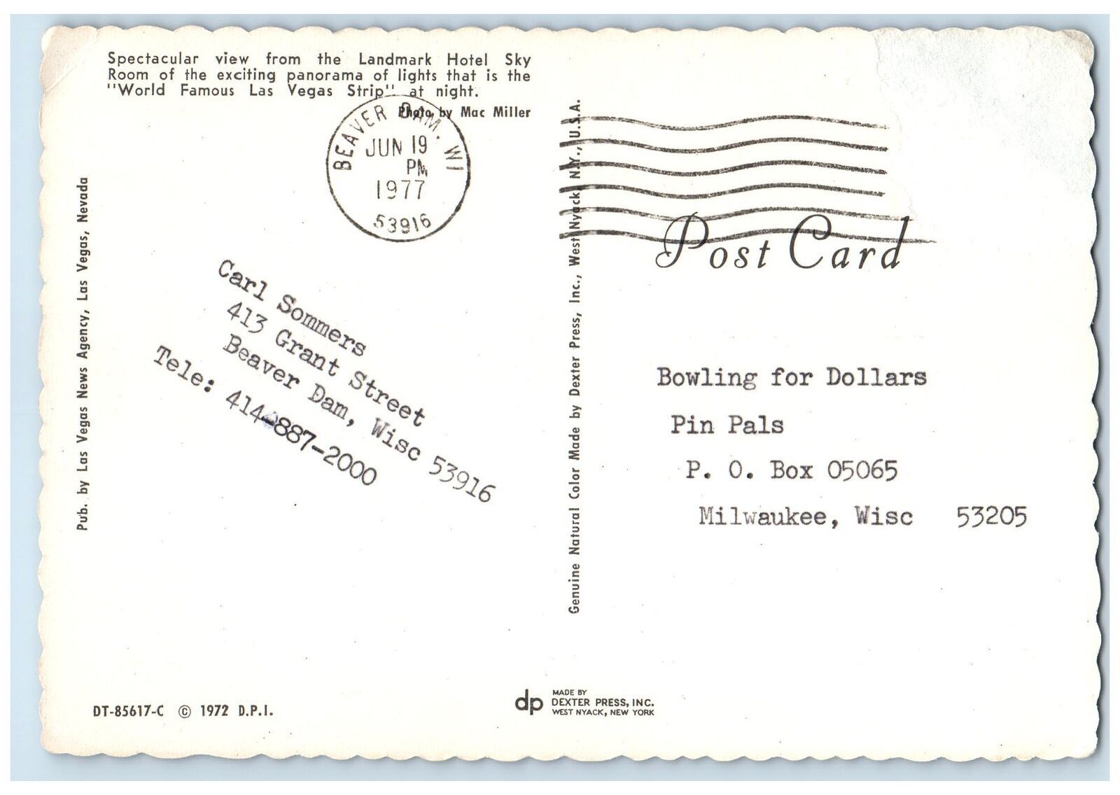 1977 Birdseye View Of The Las Vegas Strip Buildings Las Vegas Nevada NV ...