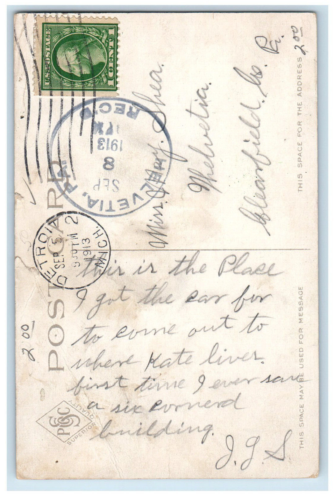 1913 City Hall Majestic Building at Night Detroit MI Helvetia PA ...