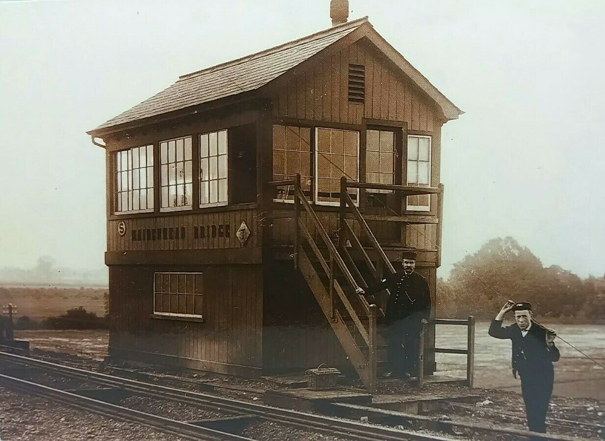 Vintage Repro Railway Postcard Early View of Maidenhead Bridge Signal ...