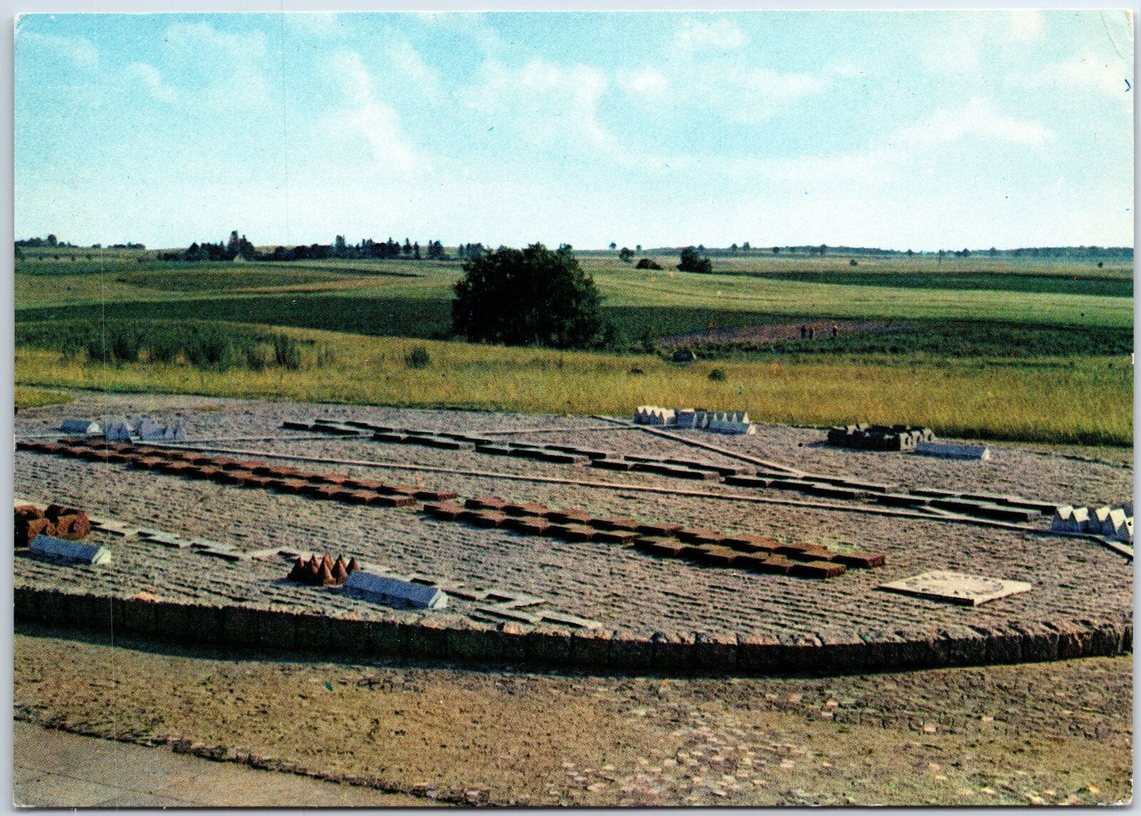 Vintage Postcard Continental Size Plastic MAP of the 1410 Battle ...