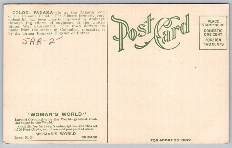 Colon Panama Scenic Tropical Birds Eye View Coastal Landmarks Chrome ...