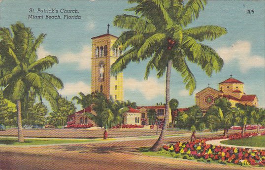 St Patrick's Church Miami Beach Florida 1947 | United States - Florida ...