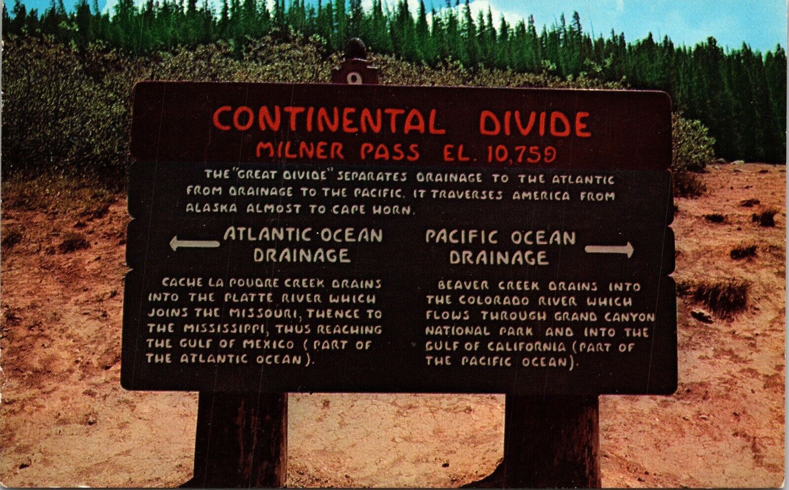 Continental Divide Trail Ridge Rd Rocky Mountain National Park Sign ...