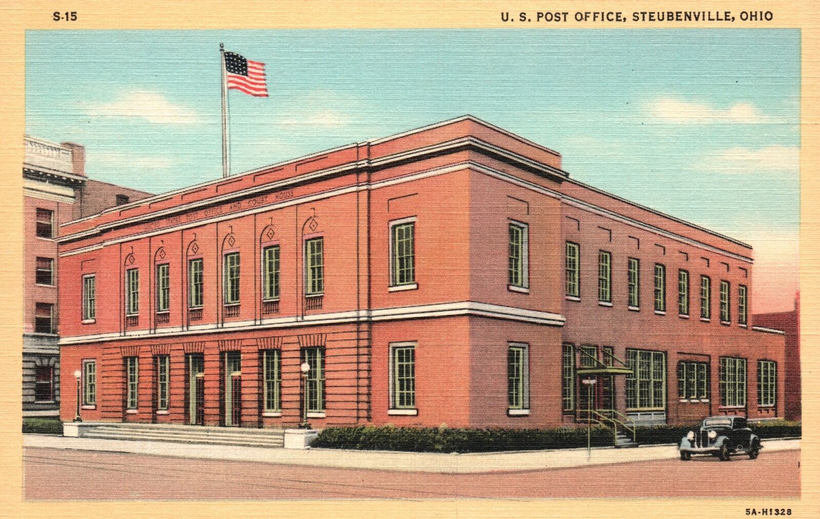 Vintage Postcard 1920's View of U. S. Post Office Building Steubenville ...