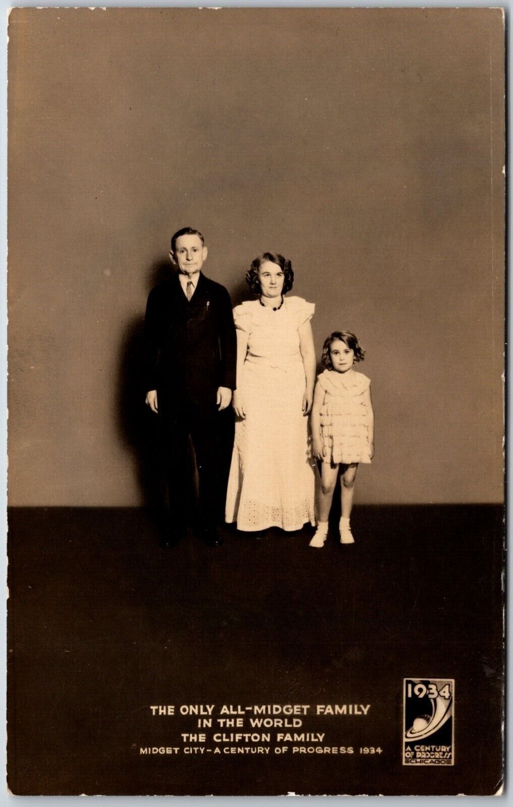 The Clifton Family, Only All Midget Family in the World RPPC - Postcard ...