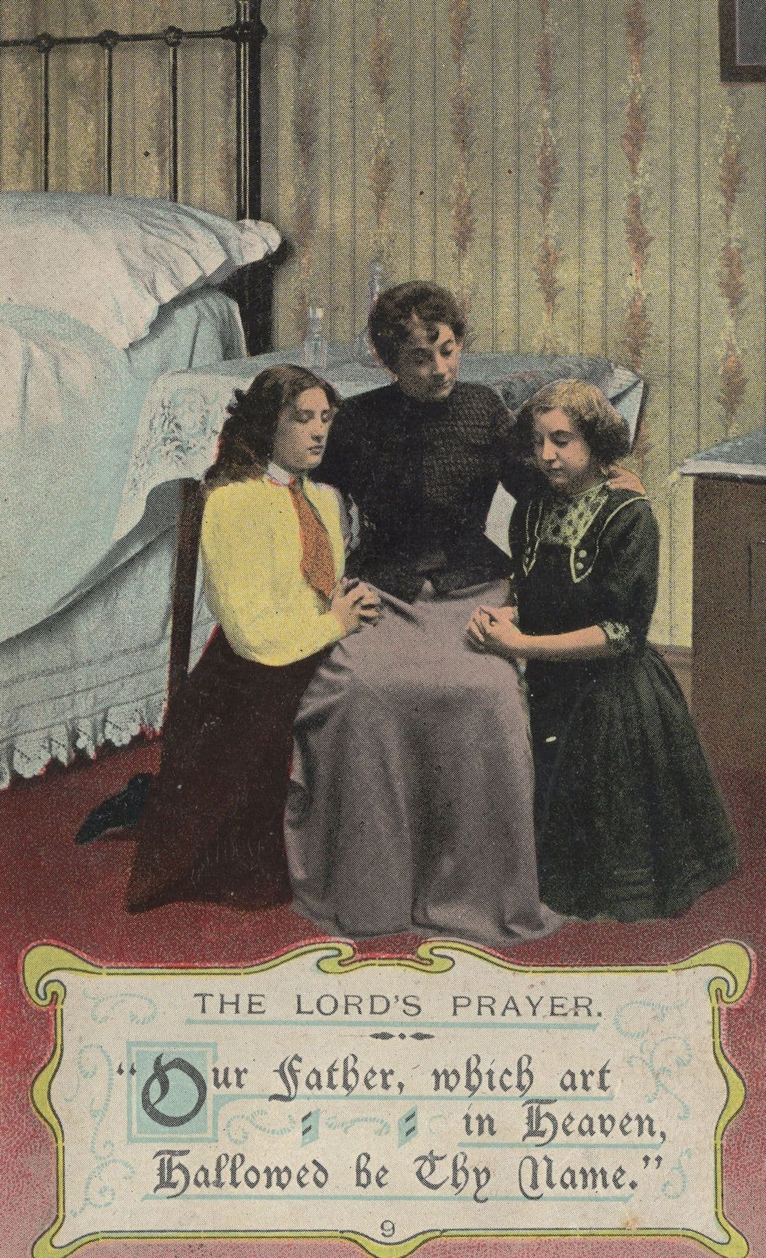 The Lords Prayer Our Father Who Art In Heaven Old Postcard | Topics ...
