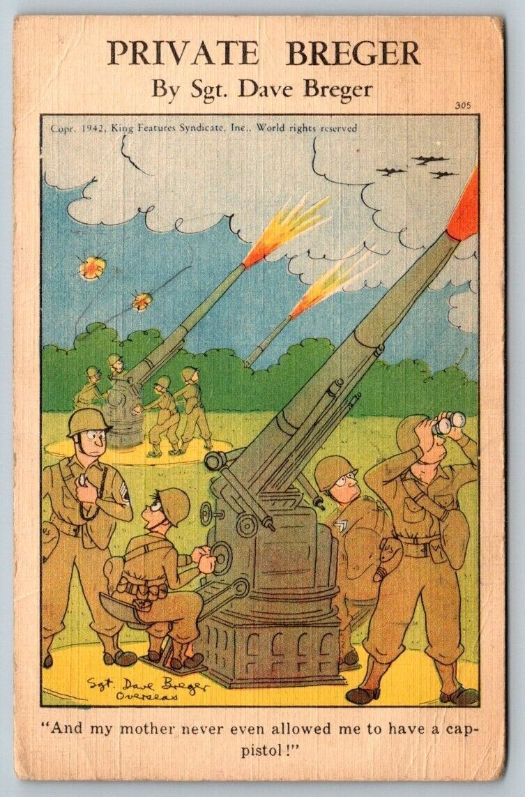 WW2 1945 Fort Knox US Army Humor Comic Card Private Breger Postcard ...