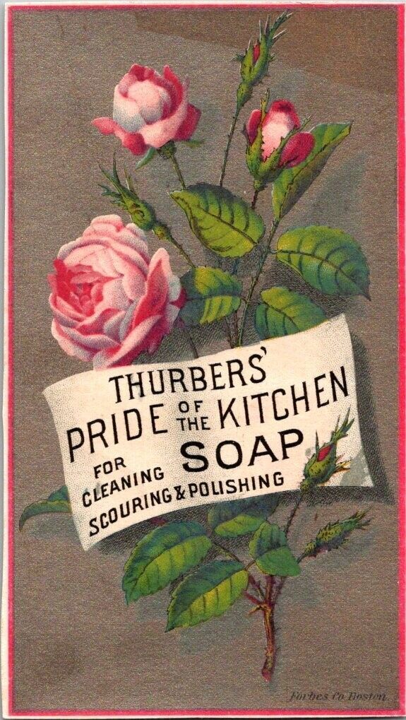 Thurbers Pride of the Kitchen Soap Scouring Polishing Trade Card Pink ...