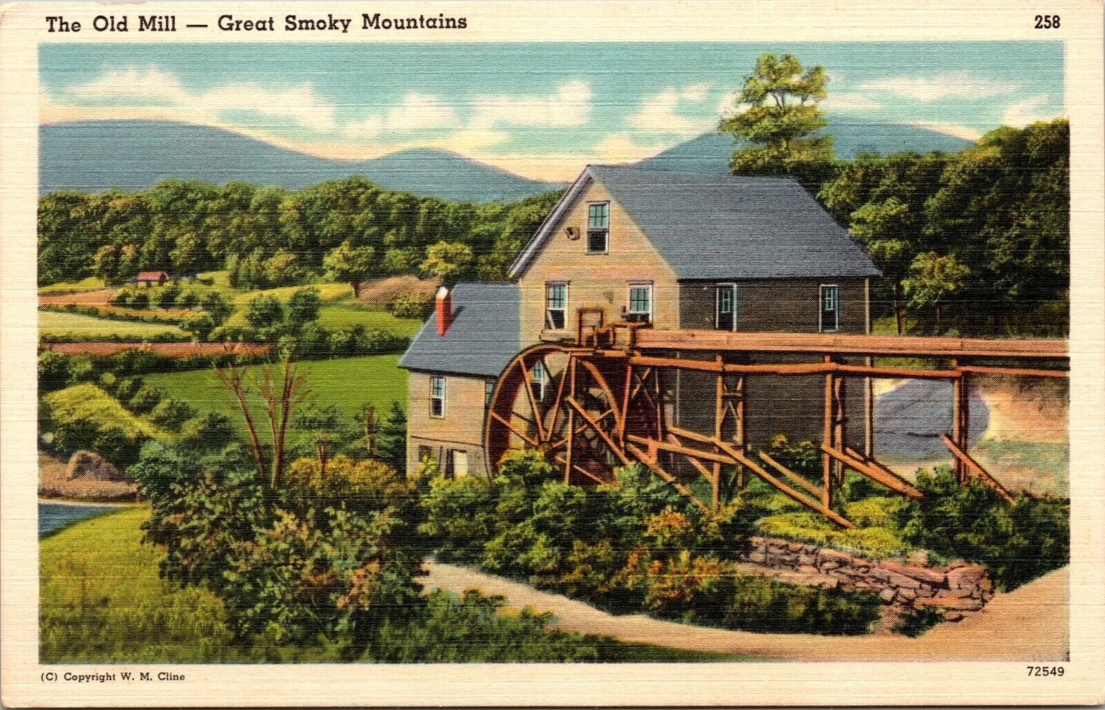 Historic Old Mill Great Smoky Mountains National Park Tennessee Linen ...