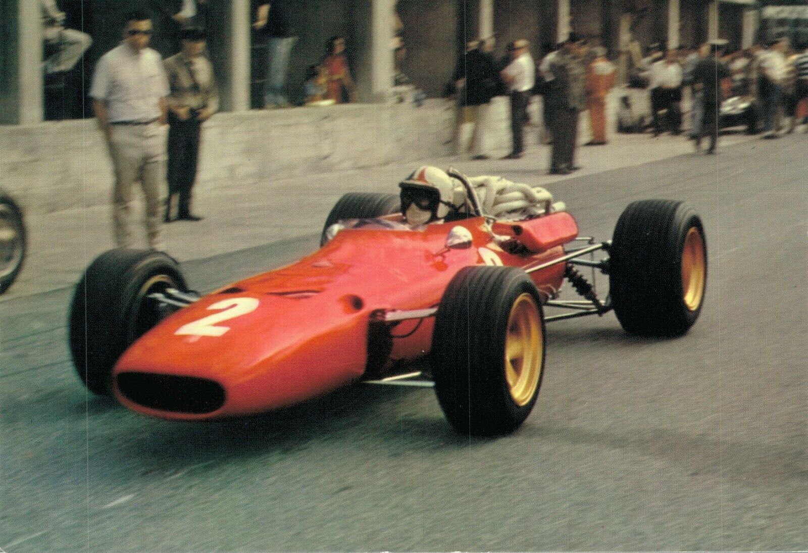 Ferrari F1 312 F1-67 #2 C. Amon Italian GP 1967 Vintage Postcard BS.11 ...