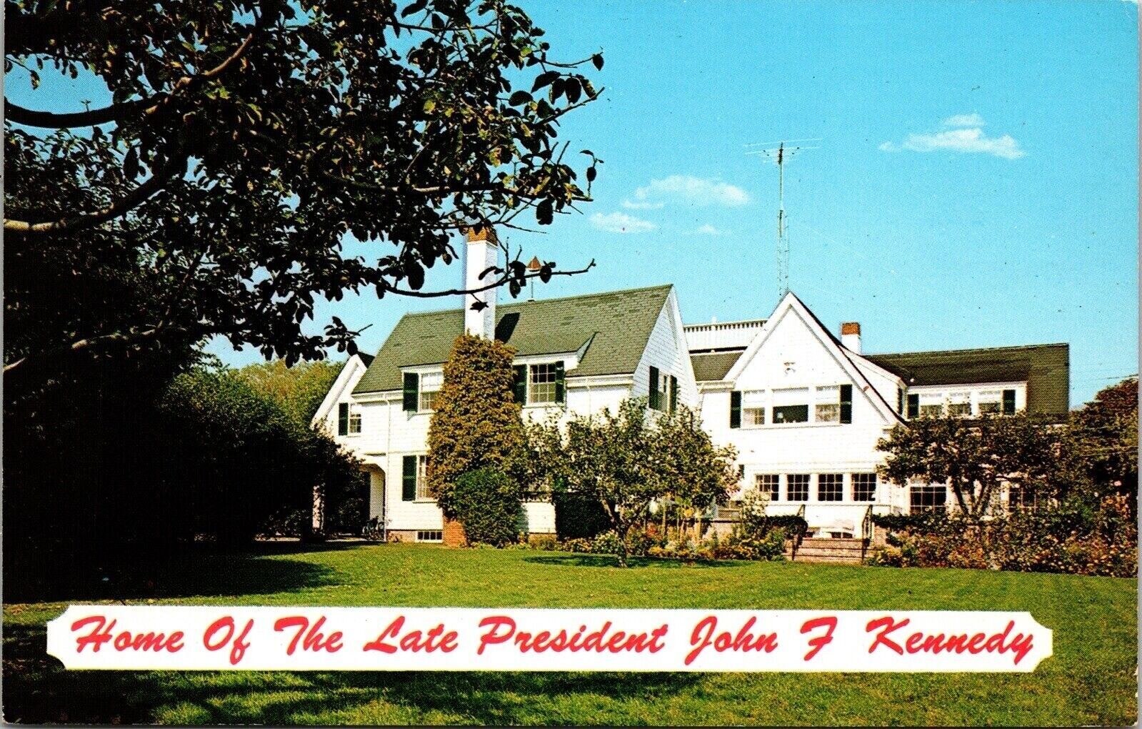 Home Late President John F Kennedy Hyannisport Cape Cod MA Postcard UNP ...