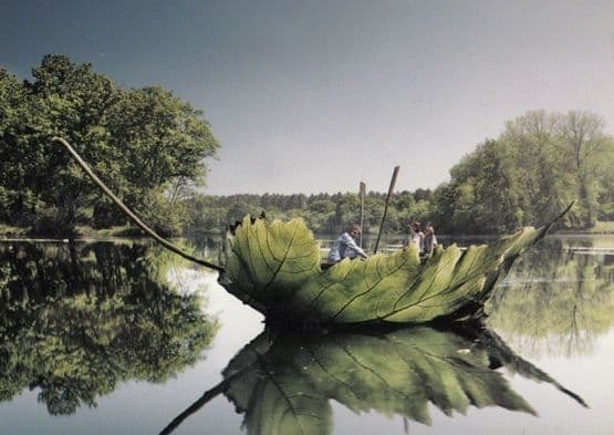 Sailing In A GIANT Model Leaf Boat UNIQUE London Photo Agency Art ...