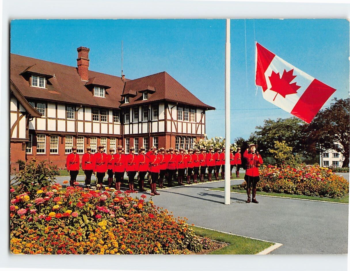 Postcard Troop of Royal Canadian Mounted Police Flag Ceremony Canada ...
