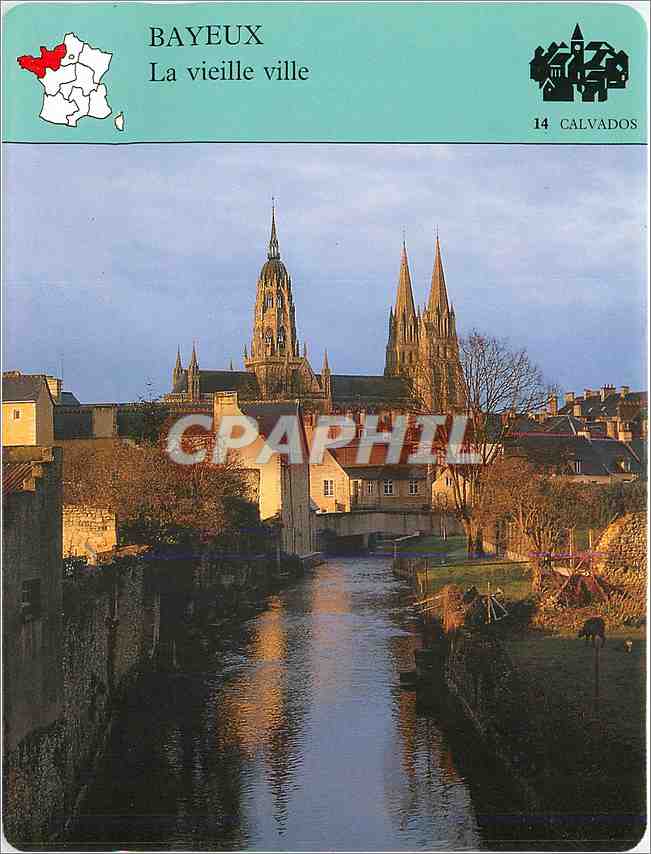 illustrated sheet Bayeux The old town / HipPostcard