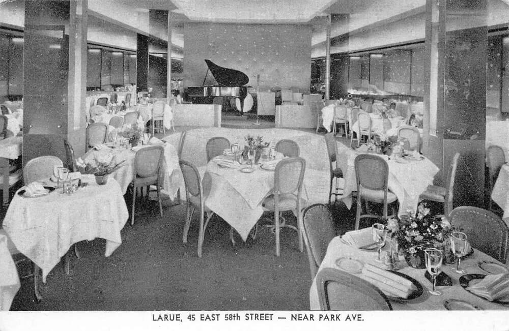 New York City Larue Restaurant Dining Room Interior View Postcard ...
