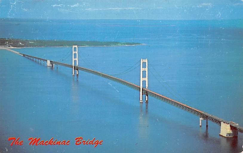 The Mackinac Bridge Mackinac Straits Bridge - Mackinac Island, Michigan ...