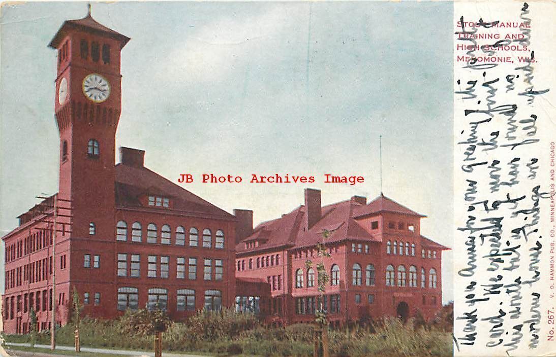 WI, Menomonie, Wisconsin, Stouts Manual Training & High School, Clock ...