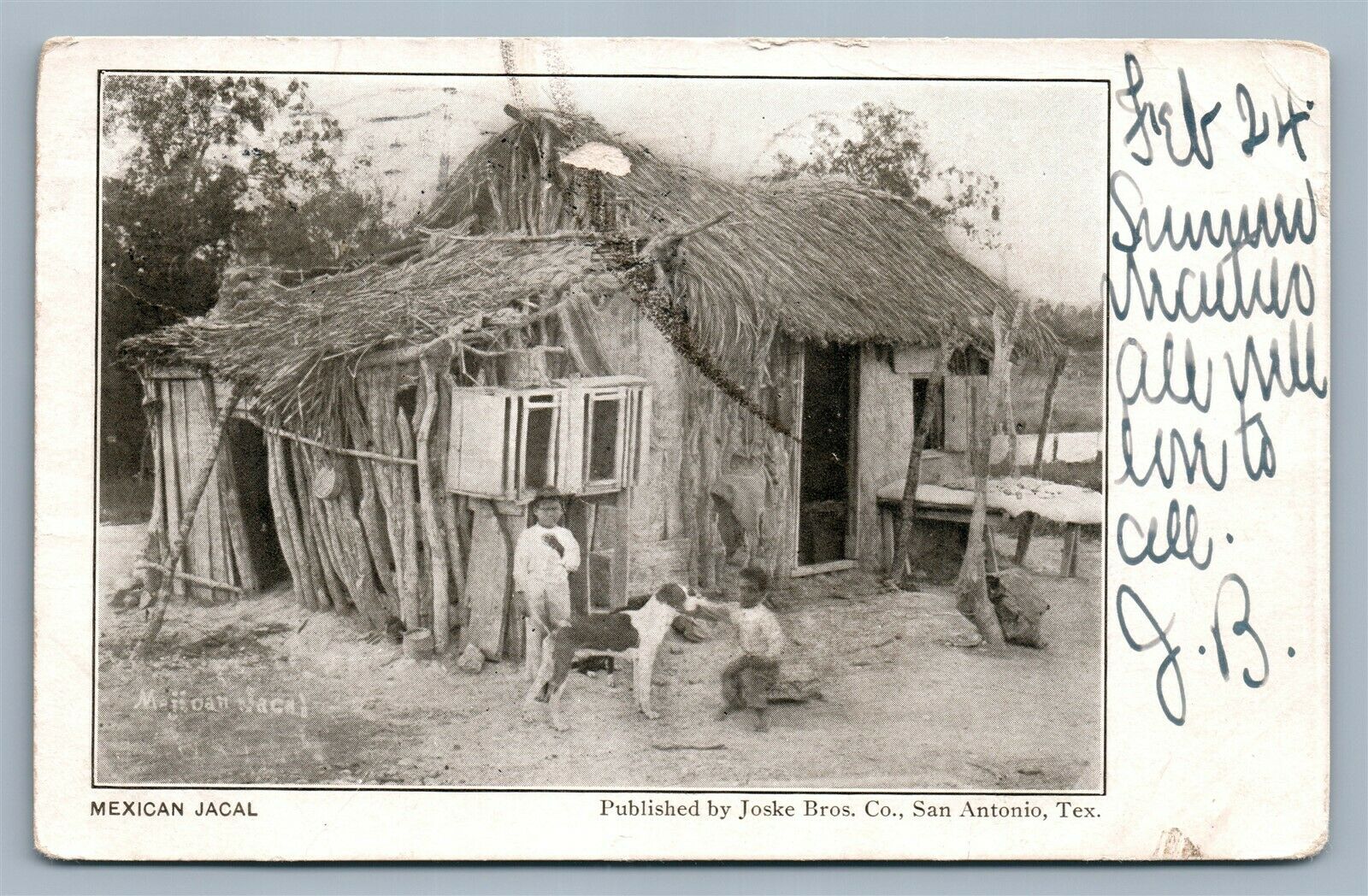 Mexican Jacal Mexico Antique Postcard | Latin & South America - Mexico ...