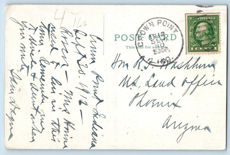 Crown Point Indiana IN Postcard Commercial Hotel Summer Annex 1912 ...