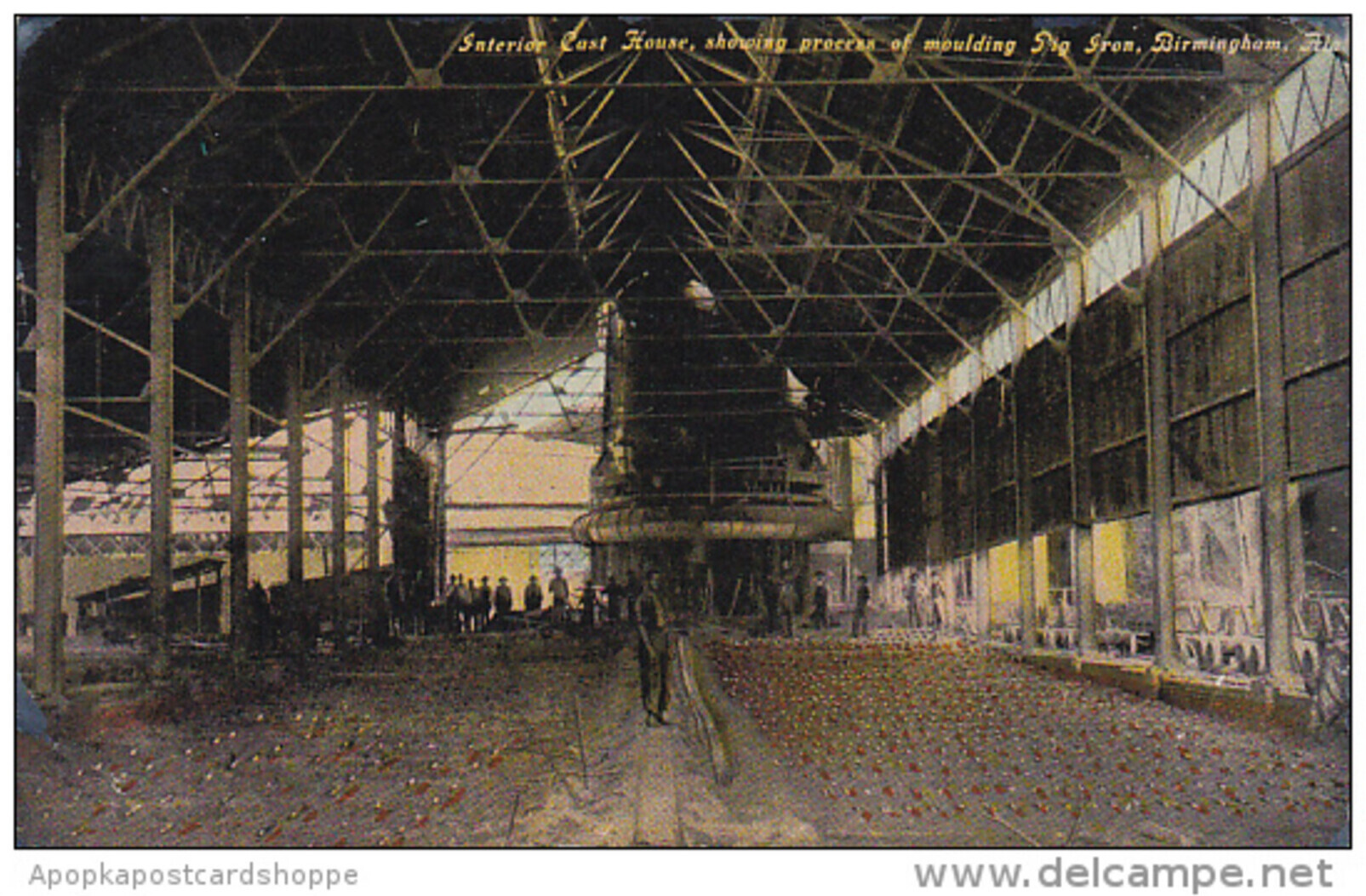 Alabama Birmingham Inside Cast House Showing Process Of Moulding Pig ...