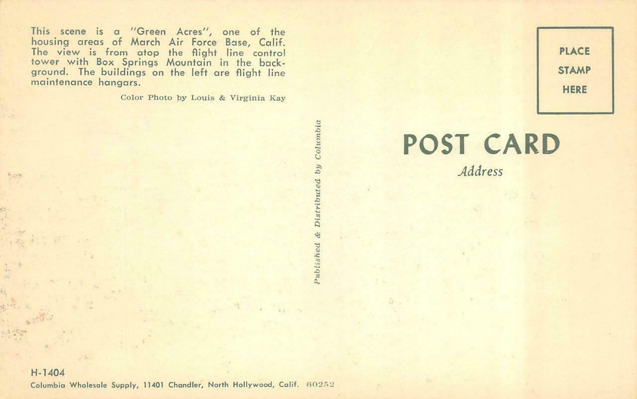 California CA MARCH AIR FORCE BASE Green Acres Military Housing ...