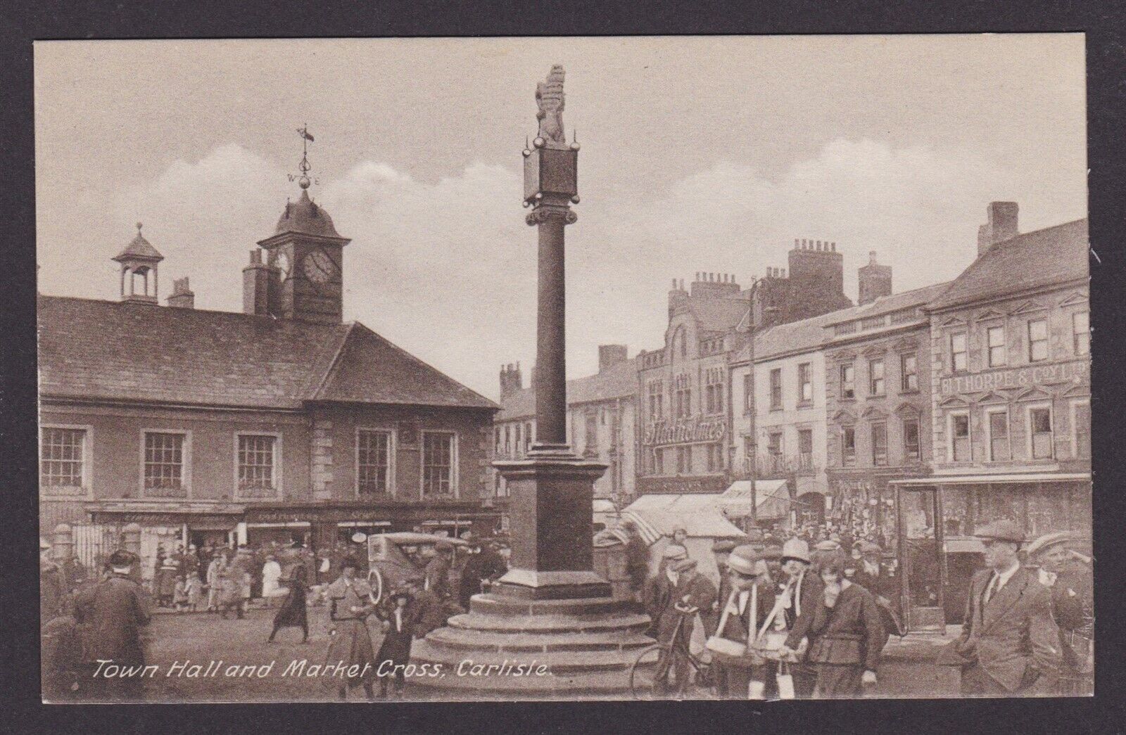 GREAT BRITAIN, Vintage postcard, Town Hall and Market Cross, Carlisle ...