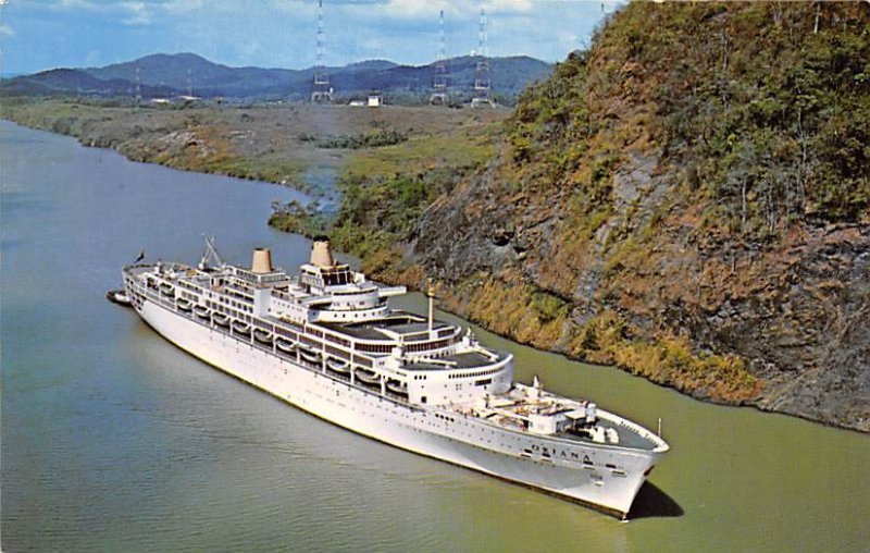 M.V Oriana Gaillard Cut of Panama Canal M.V Oriana , Orient Line View ...
