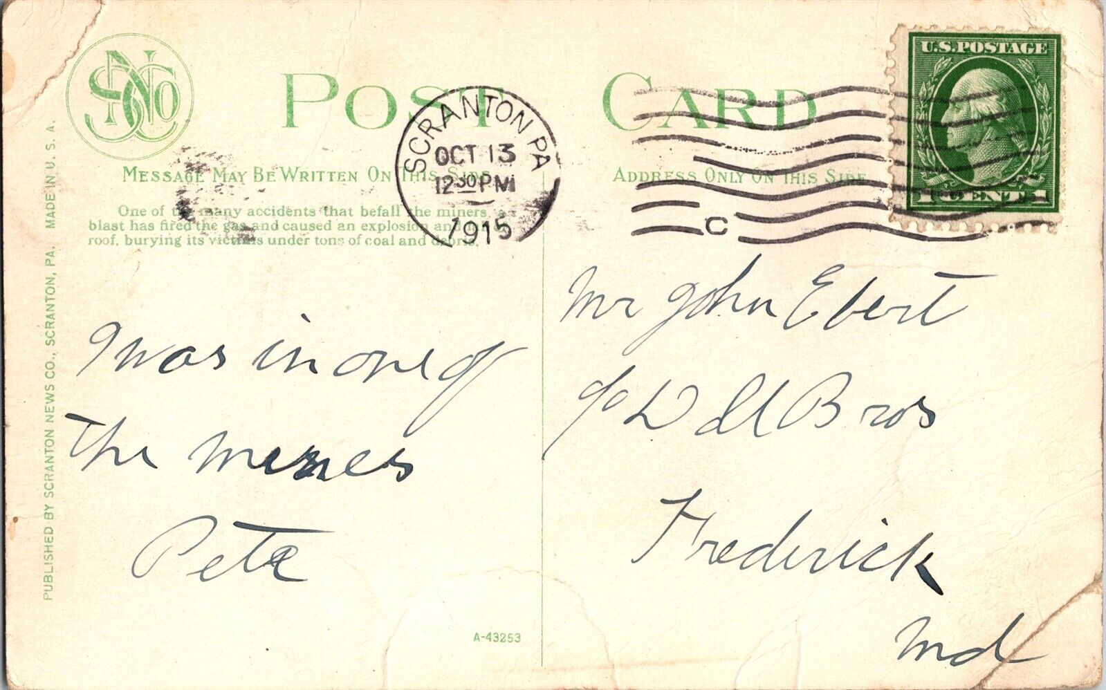 Aftermath of a Mine Explosion and Its Victims c1915 Vintage Postcard ...