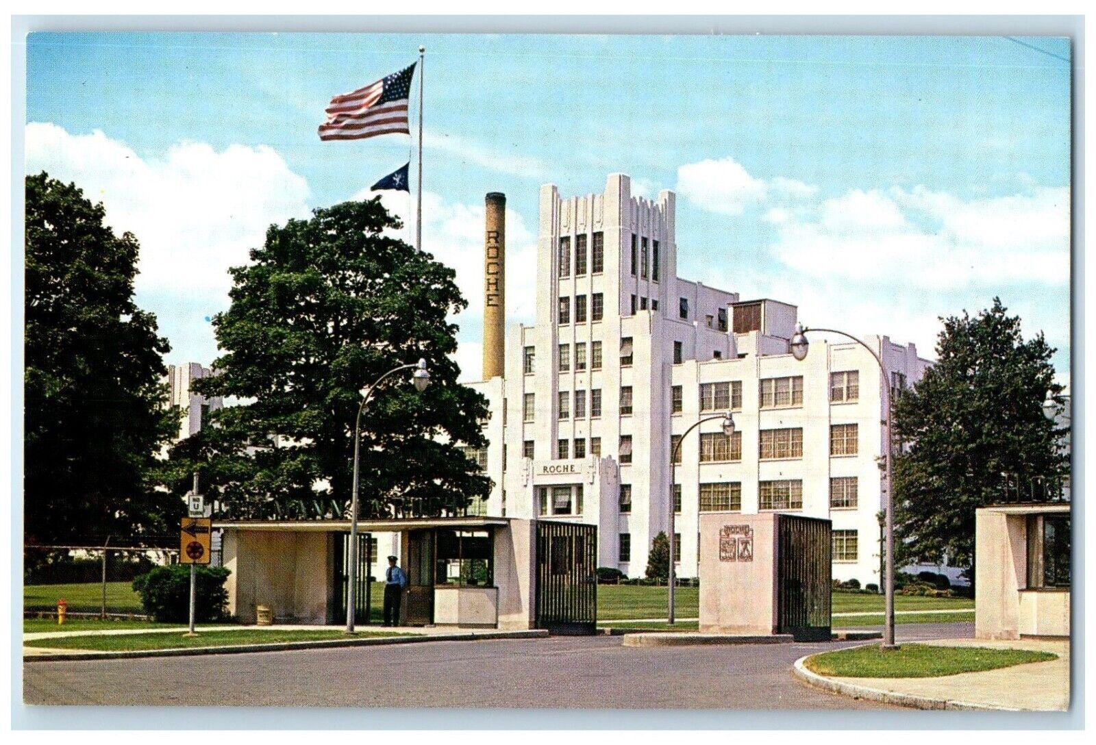 c1960 Main Gate Administration Building Hoffmann-La Roche Inc Nutley NJ ...
