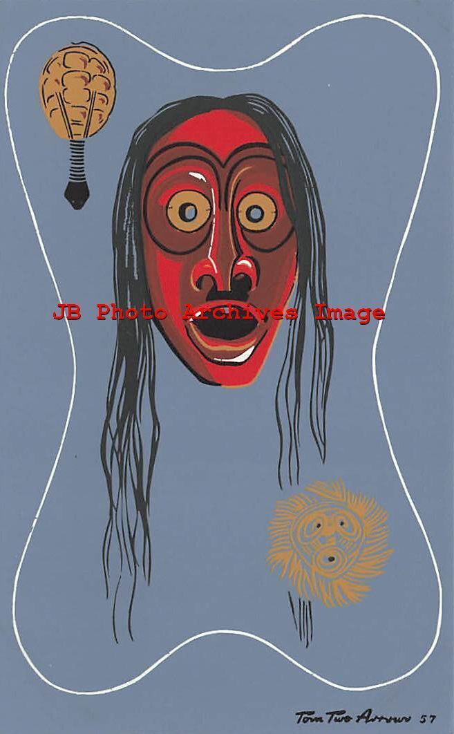 Serigraph Postcard, Native American Eastern Woodland Indians, Iroquois ...