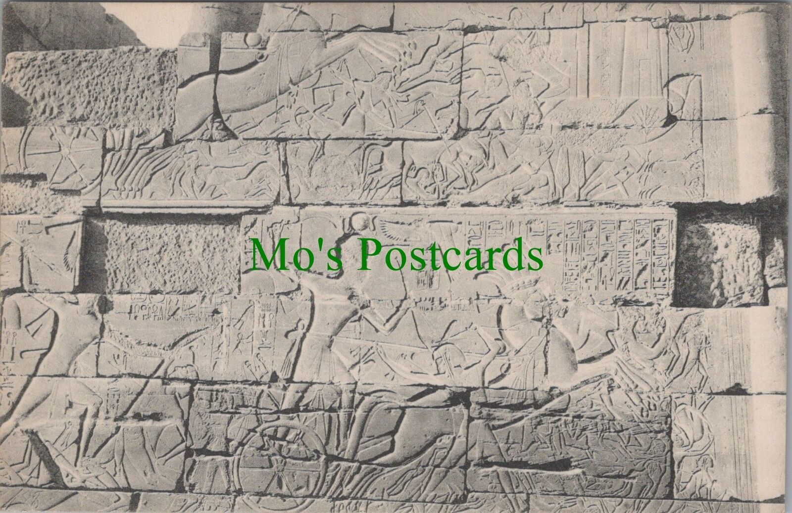 Egypt Postcard - Karnak - Great Temple of Ammon, Bas-Reliefs RS34256 ...