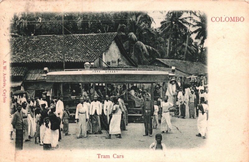 Sri Lanka Ceylon Tram Cars Colombo Vintage Postcard 03.64 | Ephemera ...